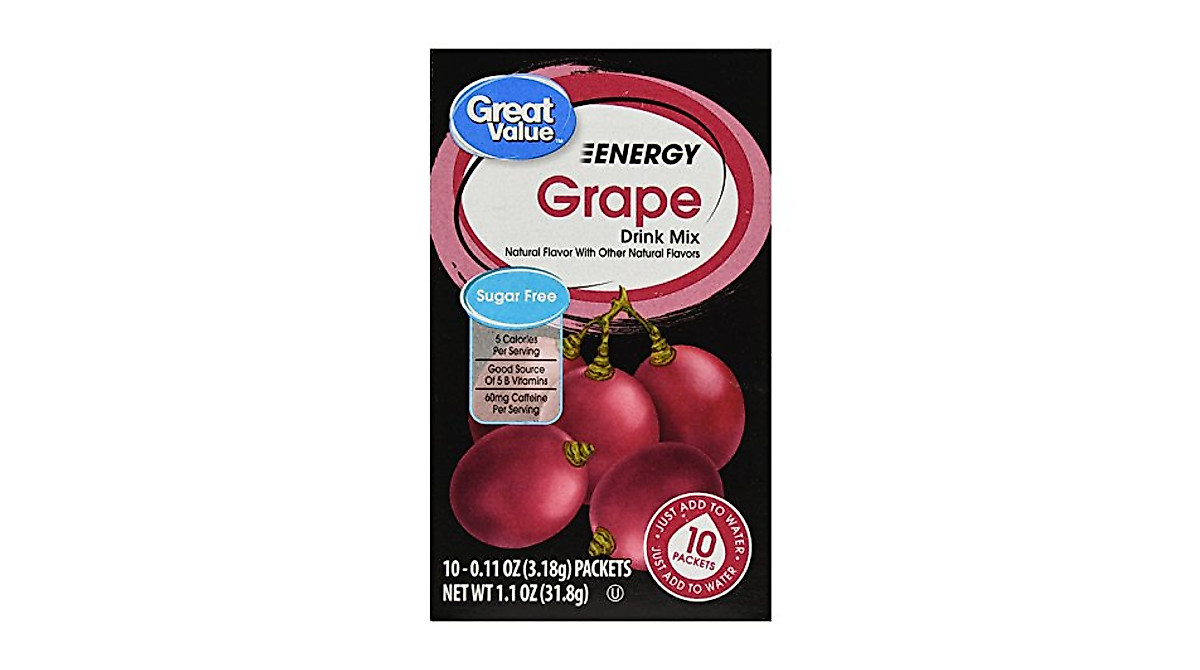 Great Value Grape Energy Drink Mix (6x10ct) | Sugar Free