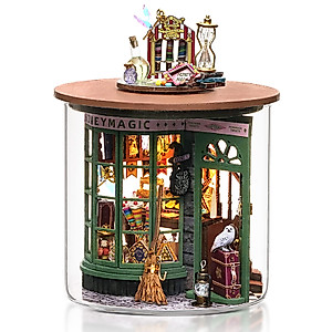 GuDoQi DIY Miniature Dollhouse Kit, Tiny House kit with Furniture, Miniature House Kit, Great Handmade Crafts Gift for Birthday Easter Day, Magic Shop