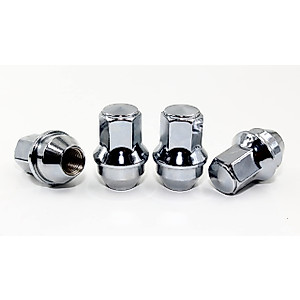 Set of 24 Veritek 14x1.5mm 13/16 Hex 1.7 Inch 44.5mm Length One Piece Chrome OEM Factory Style Large Acorn Seat Lug Nuts for Ford F-150 Expedition Lincoln Navigator Factory Wheels