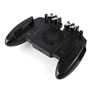 Mobile Game Controller with Cooling Fan/Phone Holder/Finger Sleeves oystick for Android iPhone Mobile Game Pad Trigger Controller Gaming Smartphone of Command Cellphone