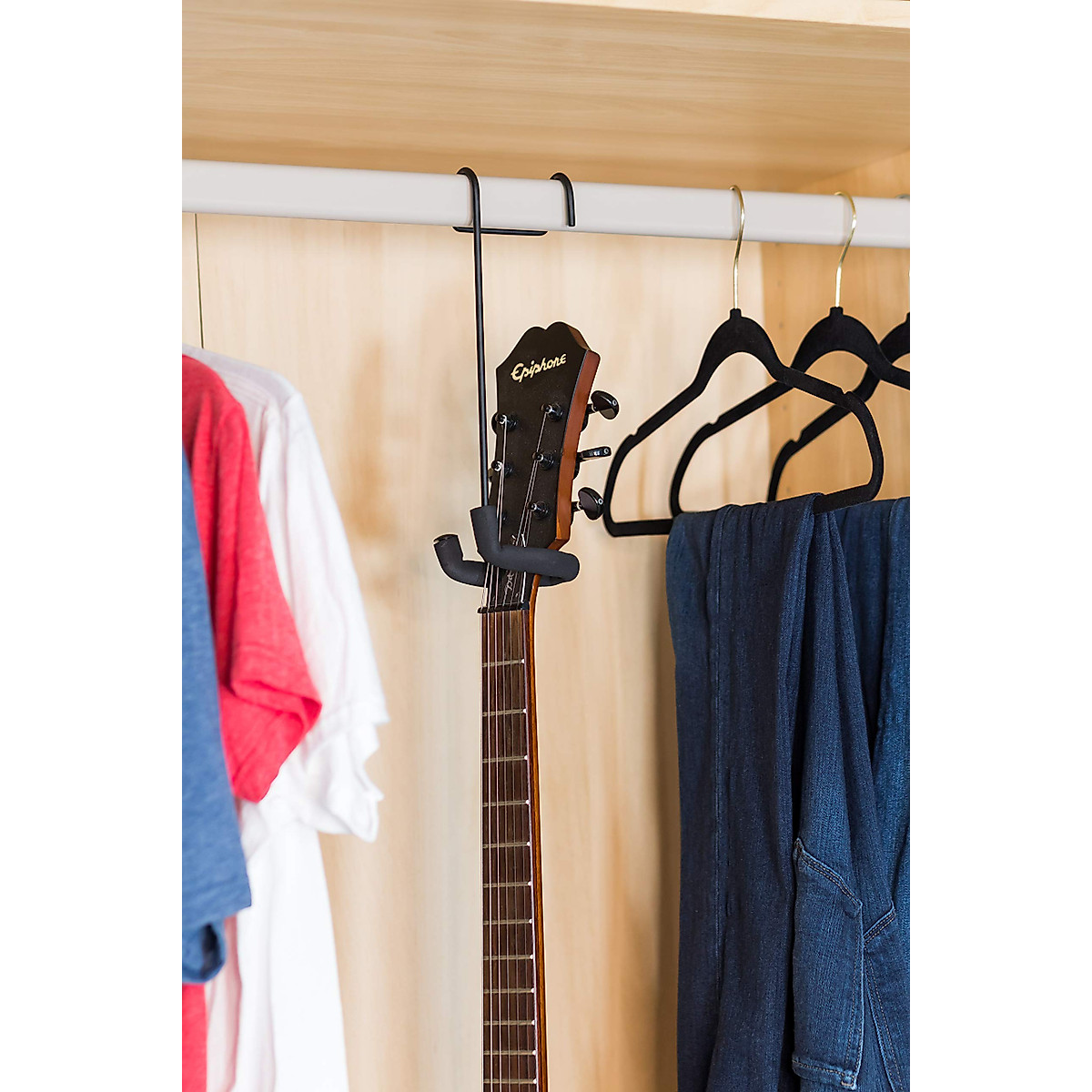 Gator Frameworks Closet Hanger Yoke for Acoustic, Electric & Bass Guitars (GFW-GTRCLOSETHNGR)