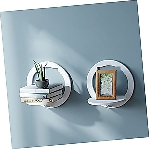 Garneck 3pcs File Cabinets for Home Office Laundry Room Shelves Kitchen Shelf Flower Pot Shelf Display Plant Pot Shelf Kitchen Wall Shelf Tv Table Wood-Based Panel White Cosmetic Tv Wall