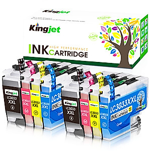 Kingjet LC3033 Ink Cartridge 8 Pack, Replacement for Brother LC3033XXL 3033 LC3035 3035, Work with Brother MFC-J995DW MFC-J995DWXL MFC-J805DW MFCJ805DWXL MFC-J815DW Printer (2BK / 2C / 2M / 2Y)