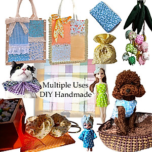 56 Pcs Precut Fabric Squares 10x10 inch, Cute Rustic Patterned Fabric Multicolor 100% Cotton Quilting Squares Bundles for Patchwork Sewing Crafts