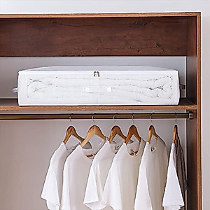 PVC Under-Bed Storage bags with Handle and Zipper Foldable Waterproof Organizer Bag for Clothing,Blankets, Comforters, Toys, Transparent,2or3 Pack