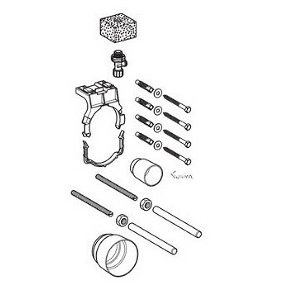Geberit 242.314.00.1; ; assembly parts duofix up320 us