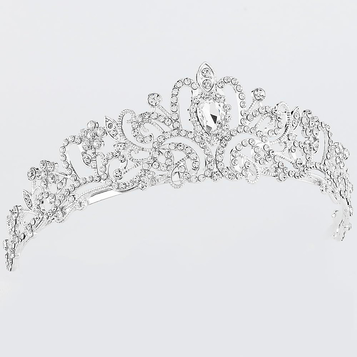 AOPRIE Silver Tiaras and Crowns for Women Girls Princess Crystal Crown with Combs Women's Headbands Bridal Wedding Prom Birthday Party Headbands for Women