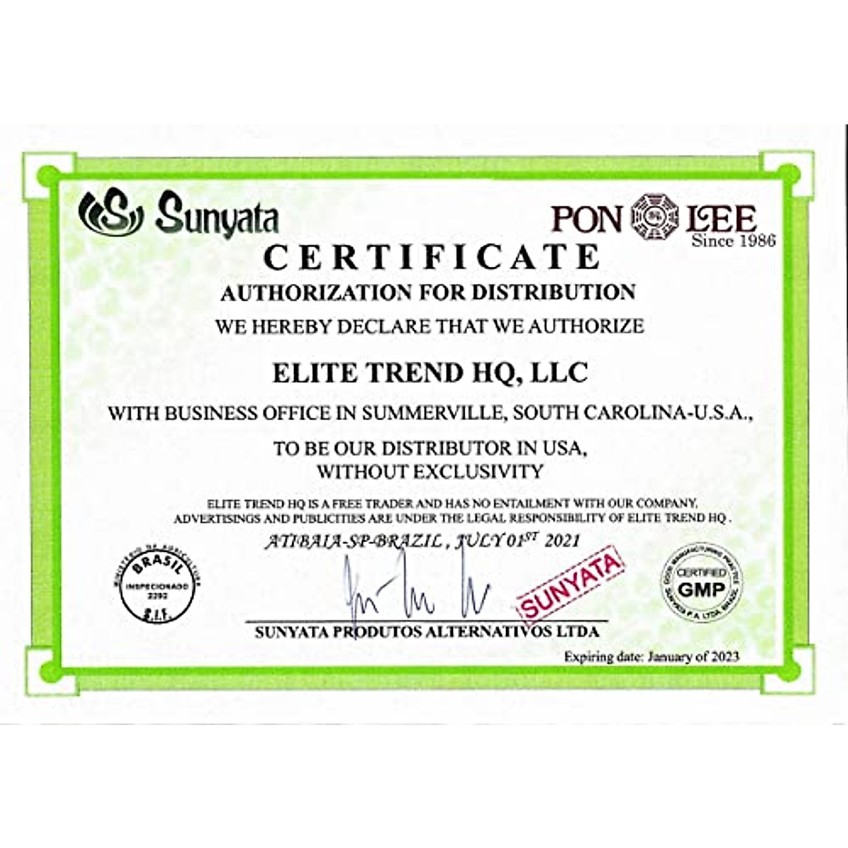 Pon Lee Brazil Green Bee Propolis Liquid Extract No Alcohol 30ML 1 Pack