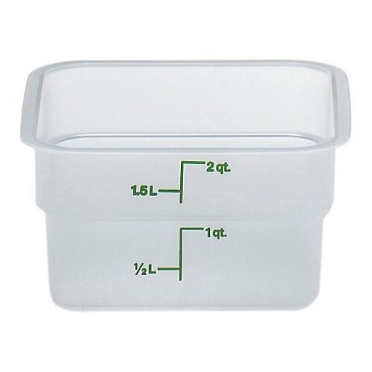 Cambro 2SFSPP190 CamSquare Storage Container, Translucent, 2 qt., Case of 6
