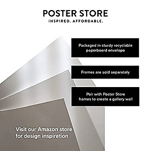 Poster Store Abstract Shapes Set 20x28 - Mid Century Minimalist Poster Prints for Room, FSC-Certified Wall Art Decor (Set of 3)