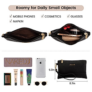 LOVEVOOK Laptop Bag for Women 15.6 Inch Laptop Tote Work Bag Professional Leather Computer Briefcase Waterproof Handbag Shoulder Bag Large Capacity Business Teacher Office Bag Crossbody Purse,Black