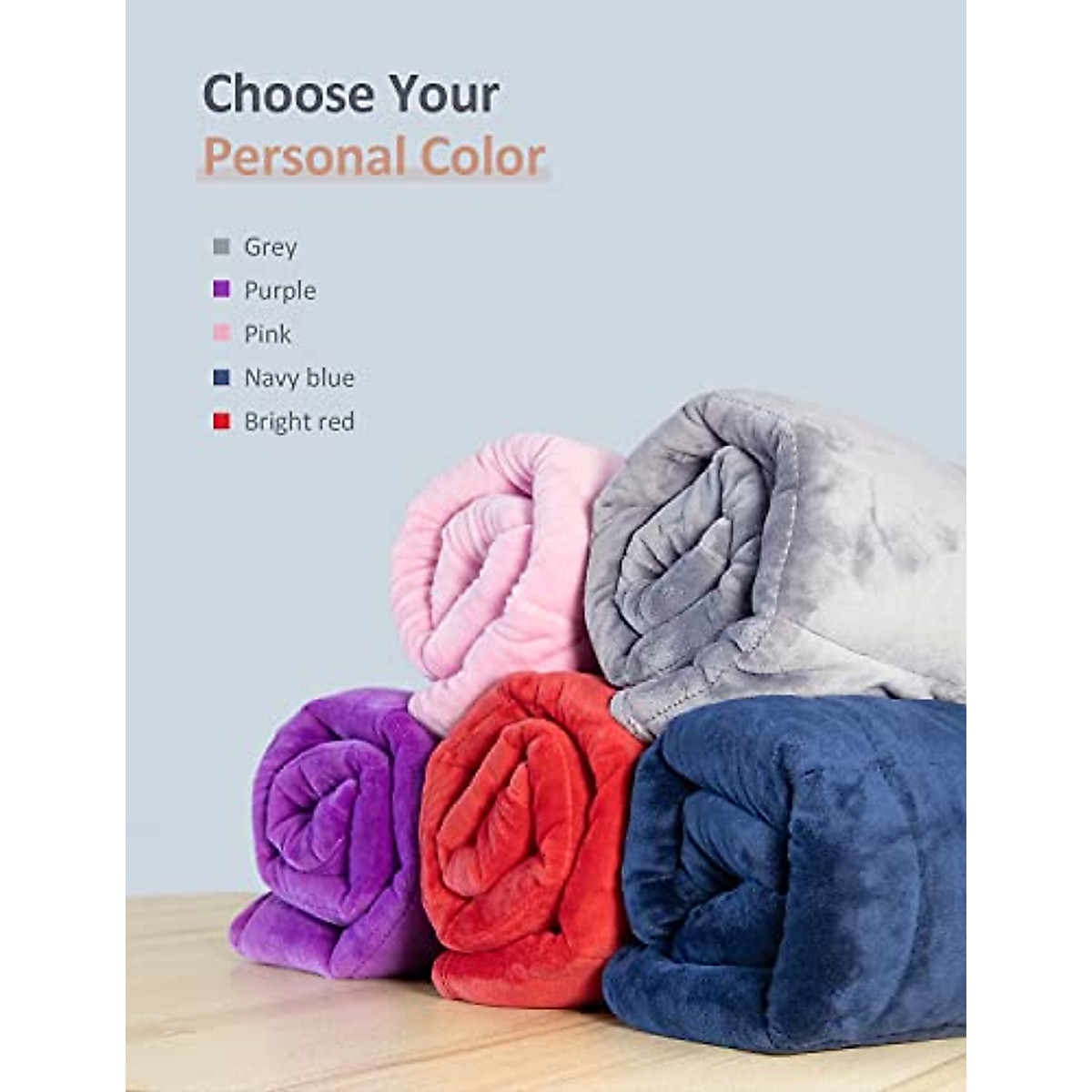 Kivik Weighted Blanket 7 lbs for Adult Travel Size,Small Weighted Body Blanket with Glass Bead Filled,Weighted Lap Blanket Throw for Calming & Relaxing,Household Machine Washable-Grey 29x24 Inches