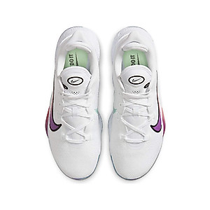 Nike Men's Air Zoom BB NXT Basketball Shoes (White/White/Flash Crimson/Hyper Violet, Numeric_10)