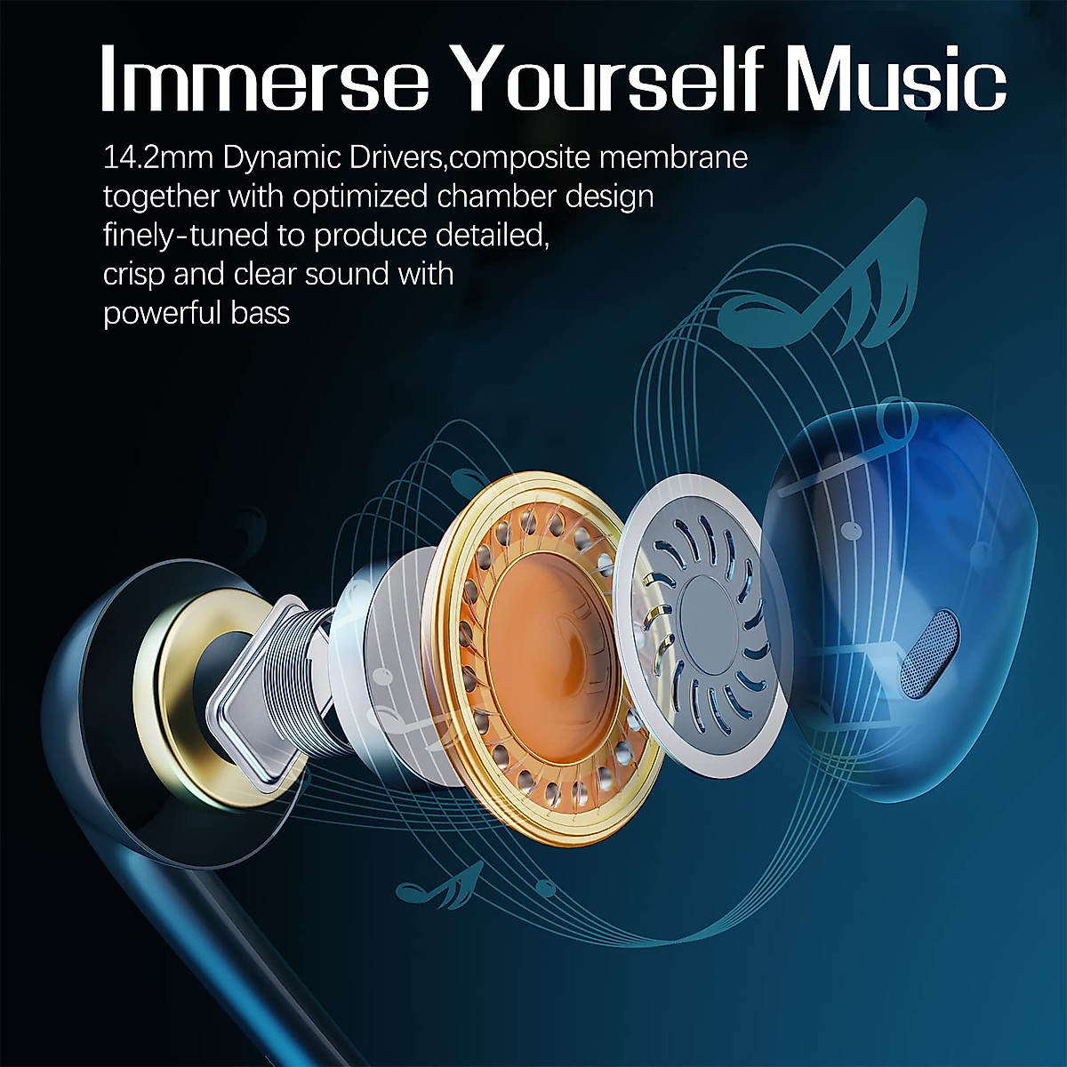 SOLMIMI USB Earbuds with Microphone for PC Laptop, 2M/6.5ft USB Headset with Microphone for PC, USB Headphones for Computer Laptop PC PS4 PS5 Notebook Desktop Office Home with Volume Control& Mute