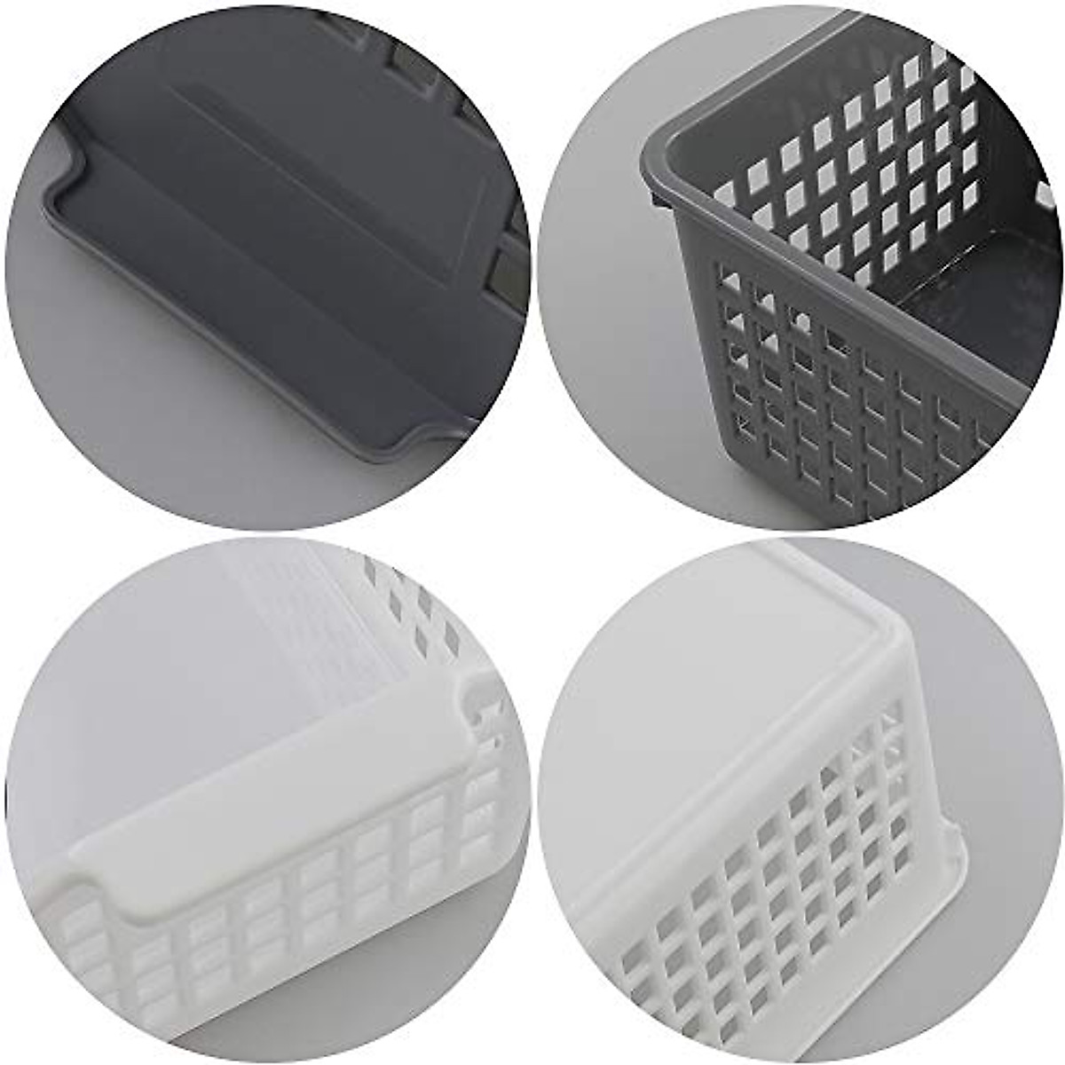 Vcansay Small Plastic Storage Basket, 6 Packs
