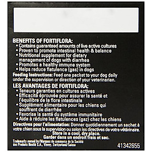 Purina Fortiflora Canine Nutritional Supplement Box, 30 Count (Pack of 3)