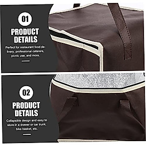 OKUMEYR Aluminum Insulation Hot Cold Food Produce Insulated Food Carrier Insulated Pizza Storage Insulated Shopping Tote Coffee Non-woven Fabric