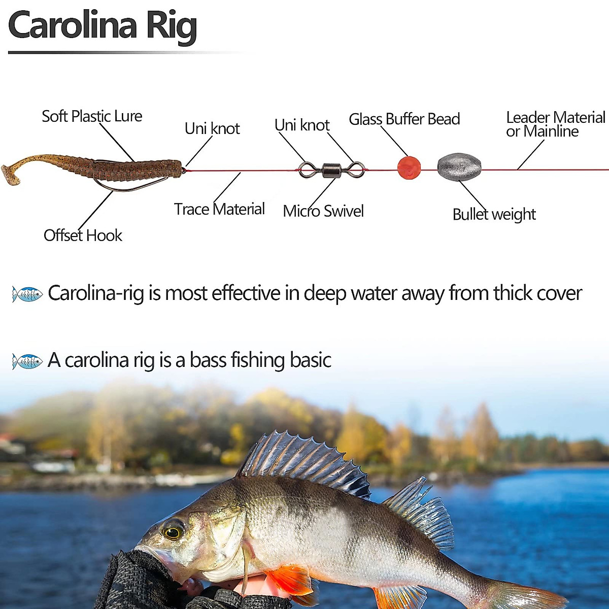 THKFISH Texas and Carolina Fishing Rig Bass Fishing Bullet-Weights for Fishing Sinkers Hooks Rolling Barrel Fishing Swivels Beads Rings Fishing Tackle Kit B2-339pcs