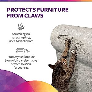SmartyKat Scratch Up Corrugated Hanging Cat Scratcher, Catnip Infusion Technology - Brown, Single Wide