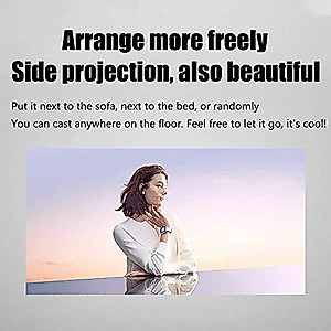 Feiyx Mini Projector Home Small Portable Ultra-High Definition 4K Wireless Smart Projection,Portable Video Projector 1080p Full HD Supported, Projector Compatible for Home Theatre