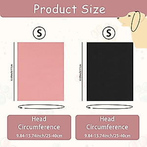 Frienda 2 Pieces Ear Wraps for Dogs Dog Ear Muffs Dog Ear Covers for Noise Canceling Pet Ear Protection Dog Neck and Ears Winter Warmer(Small,Black, Pink)