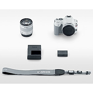 Canon Cameras US 2252C001 EOS Rebel SL2 (WH) EF-S 18-55mm f/4-5.6 STM (BK) Digital SLR Camera Kit, 3", White