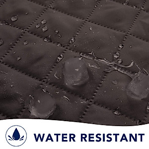 PureFit Reversible Sofa Cover Water Resistant Loveseat Couch Cover, Machine Washable Furniture Cover with Non-Slip Foam and Adjustable Strap for Dogs, Pets (Loveseat, Chocolate/Beige)