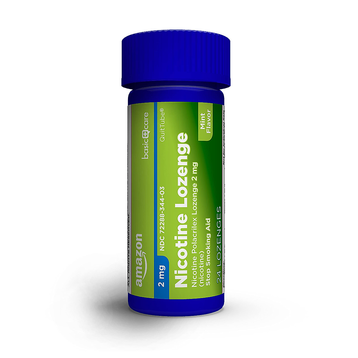 Amazon Basic Care Nicotine Polacrilex Lozenge 2 mg (nicotine), Stop Smoking Aid, Mint Flavor, 144 Count