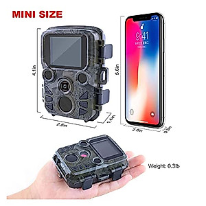 rouroumaoyi Tracking Camera Mini Trail Camera with PIR Sensor H501 0.45s Trigger Motion Photo IP66 Waterproof 16MP 1080P Outdoor Wildlife Camera (Color : Stadard)