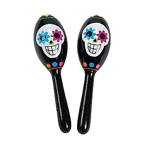 Fun Express Day of The Dead Maracas - 12 Pieces - Educational and Learning Activities for Kids