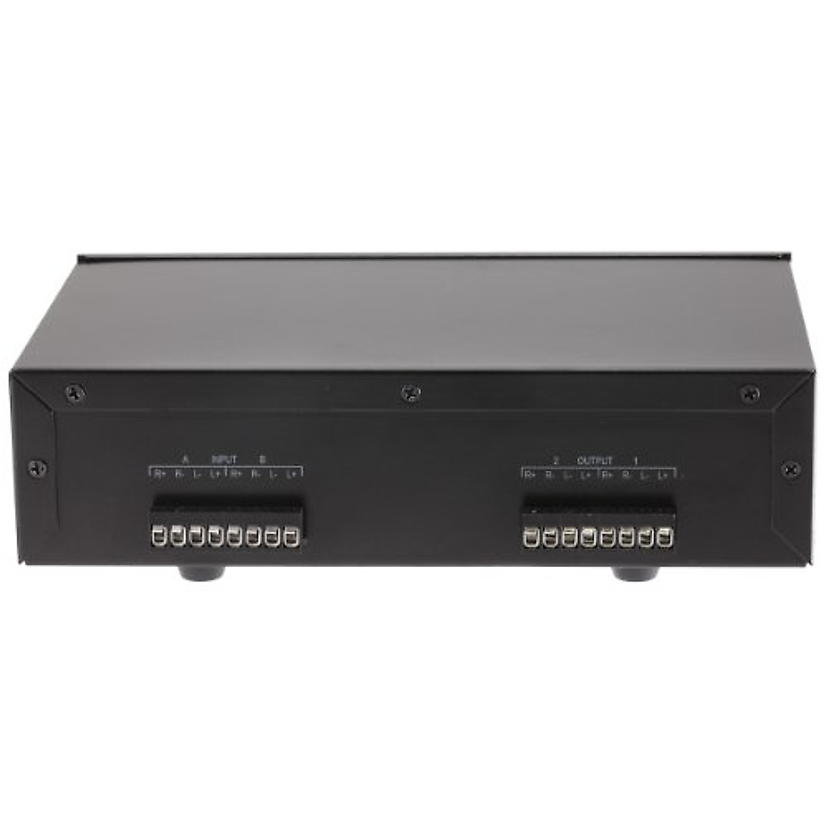 Monoprice 108231 2-Channel A/B Speaker Selector - Black with Volume Control, Built in Independent Volume Controls, Accepts Wire Gauges Up to 14AWG