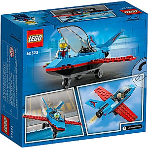 LEGO City Great Vehicles Stunt Plane 60323 Jet Airplane Toy, 2022 Building Set, Gifts for Kids, Boys and Girls 5 plus Years Old with Pilot Minifigure