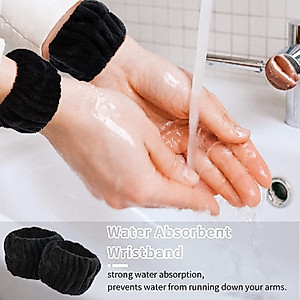 LALAXAVA Puffy Spa Headband Wristband Set/Scrunchies for Girls, Skincare Headbands for Women Washing Face, Terry Towel Cloth Fabric Head Band for Skin Care Twisted Bubble Make Up Hair Band