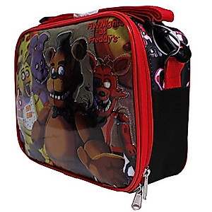 Five Nights At Freddys Lunch Bag FNAF Snack Bag Bonnie Chica Foxie -Back Checker