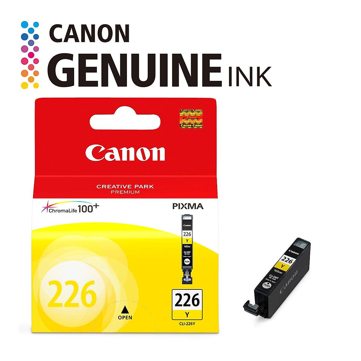 Canon CLI-226 YELLOW Compatible to iP4820,iP4920,iX6520,MG5120 CANON EXCLUSIVE,MG5320,MG5520,MG8120/MG6120,MG8220/MG6220,MX882,MX892/MX472 Printers