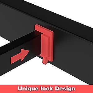 Weehom Metal Platform Bed Frame with Modern Wood Headboard 12" Under Bed Storage Twin DayBed Frame Steel Slat Support Noise Free,No Box Spring Needed