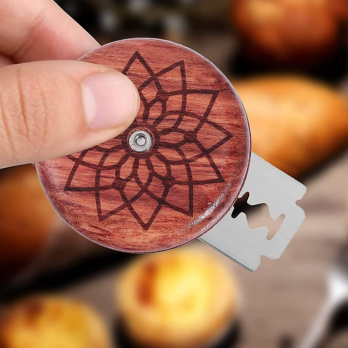 TEONEI Bread Lame Blades Scoring Tool,Bread Scoring Knife,Bread Dough Cutter,Sourdough Scoring Blade,with Replaceable 5 Cutters for Baking Cooking