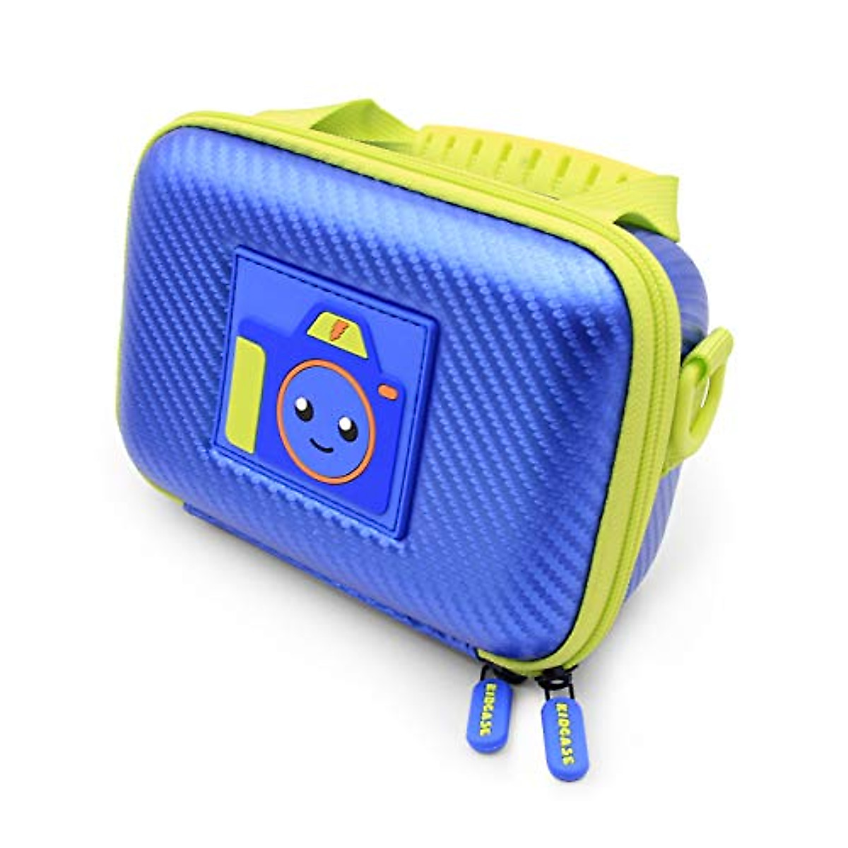 CASEMATIX Camera Case Compatible with VTech KidiZoom Camera and Camera Accessories with Shoulder Strap and Padded Interior Divider, Blue Travel Case Only