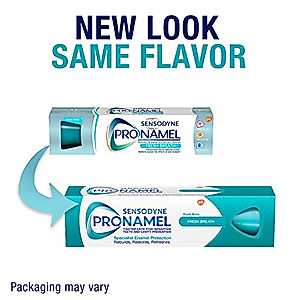 Sensodyne Pronamel Fresh Breath Enamel Toothpaste for Sensitive Teeth and Cavity Protection, Sensitivity Protection and Cavity Protection, Fresh Wave - 4 Ounces x 4