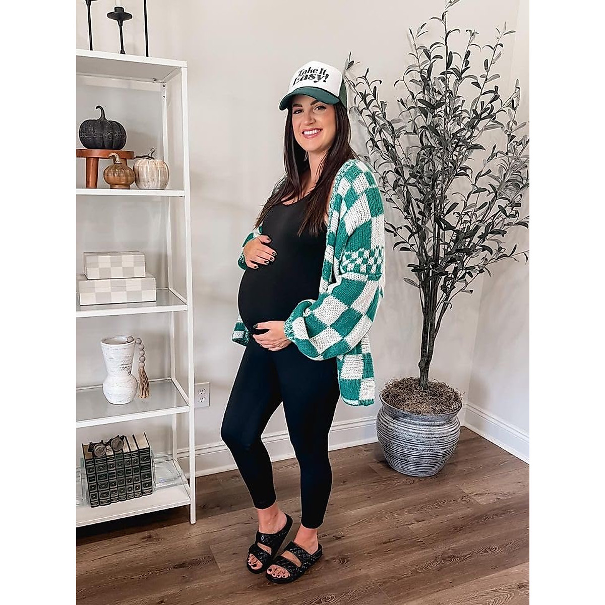 Bhome Maternity Jumpsuits Sleeveless Romper Pregnant Bodysuit One-piece Leggings Activewear Black L