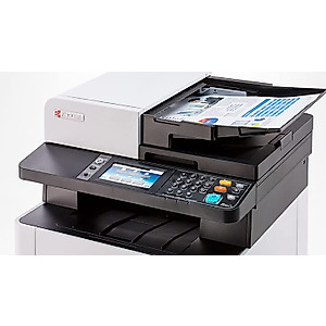 Kyocera ECOSYS M5526cdw All-in-One Color Laser Printer (Print/Copy/Scan/Fax), 27 ppm, Up to Fine 1200 dpi, Gigabit Ethernet, Wireless & Wi-Fi Direct, Standard Duplex, 4.3in Touchscreen Panel, 512 MB