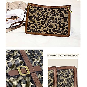 Leopard Print Purse Cheetah Crossbody Shoulder Bag Vegan Leather Handbag for Women