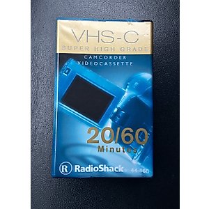 VHS-C Super High Grade Camcorder Videocassette 20/60 Minute Radioshack