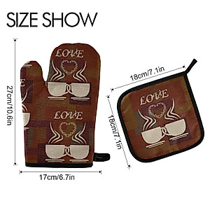 Hello Summer Pot Holders and Oven Mitts Set Watermelon Fruit Hot Pads & Gloves Oven Mitten for Kitchen Cooking BBQ Baking Bakeware