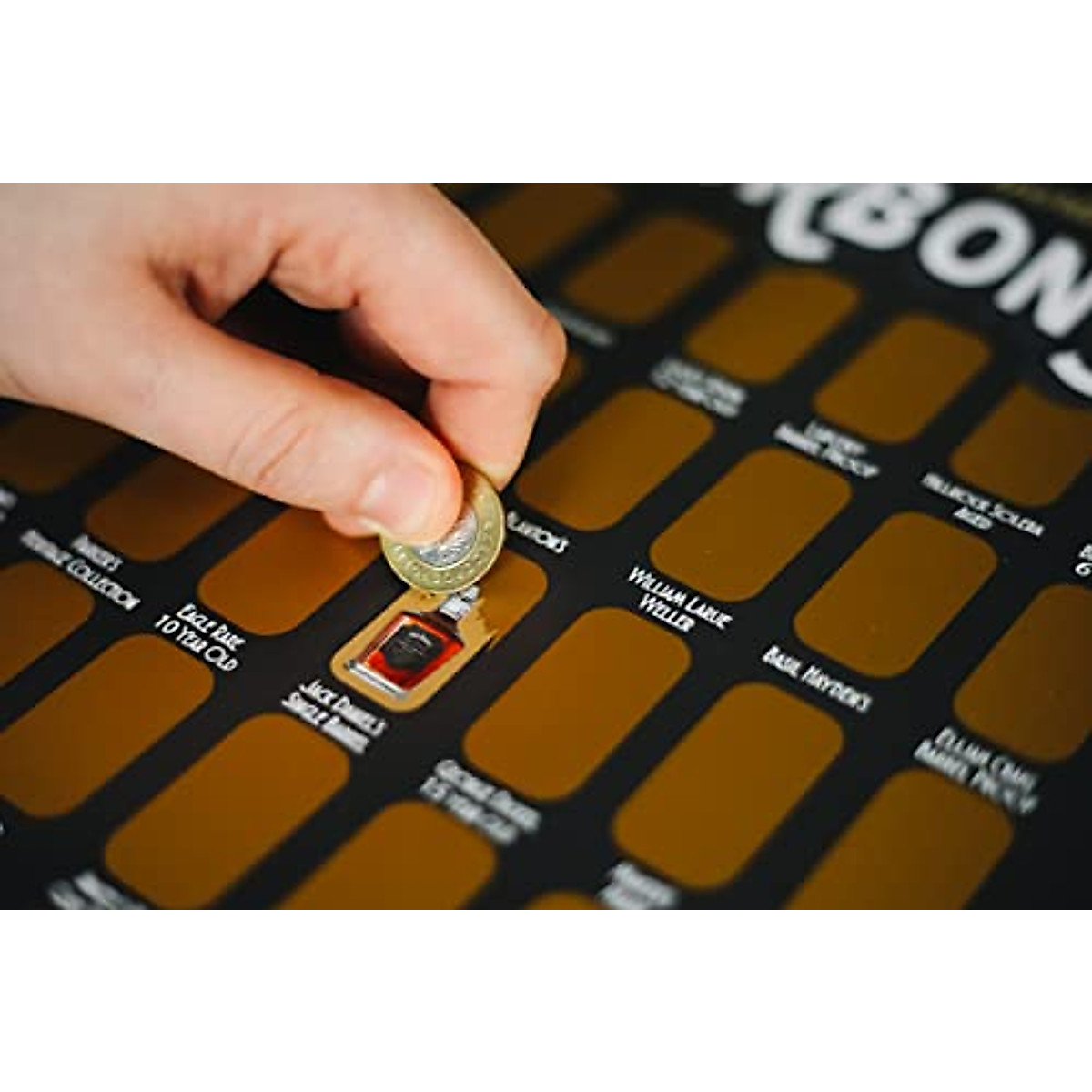 The Bourbon Bucket List 50 Best Bourbons Scratch Off Poster - Gift For Whiskey Lover, Bar, Game Room or Man Cave - Bourbon poster - Men poster - Bourbon gifts - Whiskey gift, 13,3*1,9*1,9