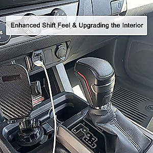 Qnbes Automatic Shift Knob Replace PTR57-35170 Fit for Toyota Tacoma TRD PRO 2016-2021, Automatic Car Gear Shifter Lever Adapter - Black