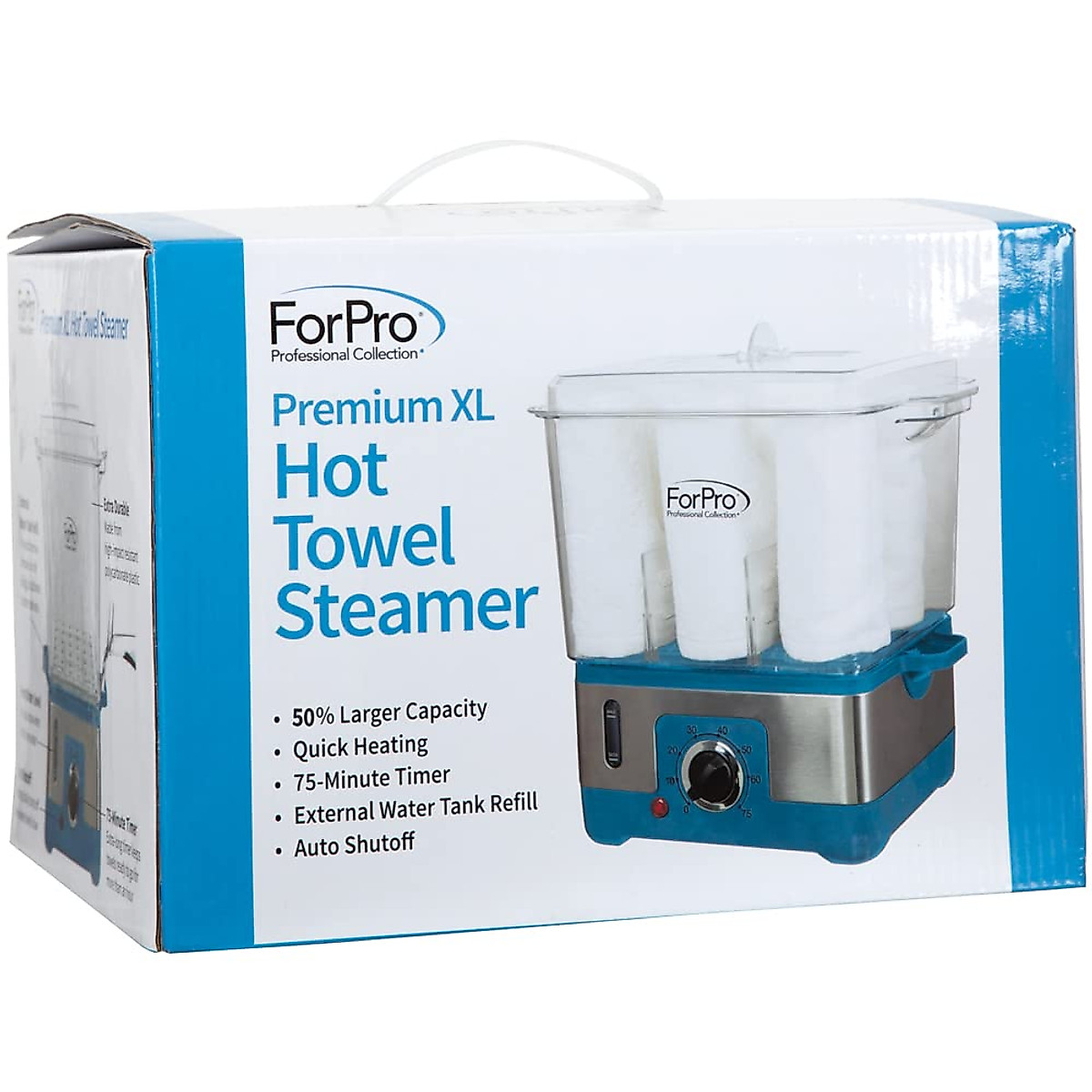 ForPro Professional Collection Premium XL Hot Towel Steamer, 50% Larger Capacity, Holds 9 Facial Towels, Quick Heating Steam Towel Warmer for Salons and Spas