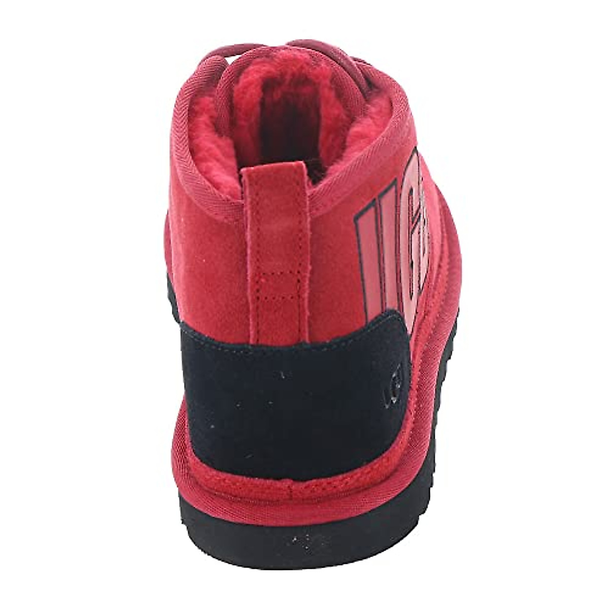 UGG Men's Neumel Graphic Outline Chukka Boot, Samba RED/Black Suede, 9