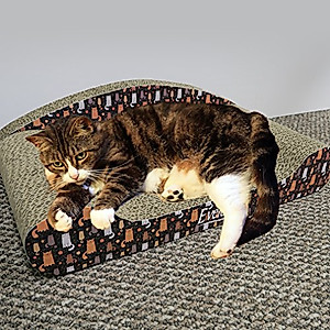 Evelots Kitty Cat Scratcher-Comfy Lounge Couch-Sturdy Cardboard-Claw Groomer