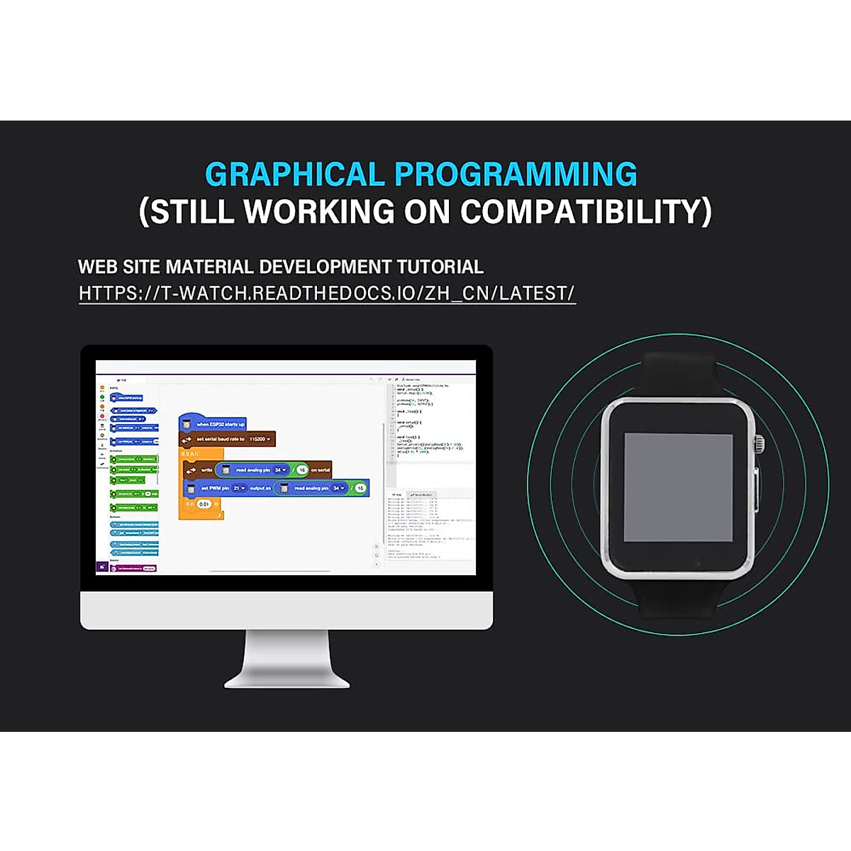 WayPonDEV T-Watch 2020 V3 ESP32-Based Programmable Watch, ESP-IDF or MicroPython(Silver)